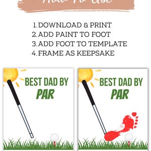 Father's Day Golf Footprint Printable - Etsy