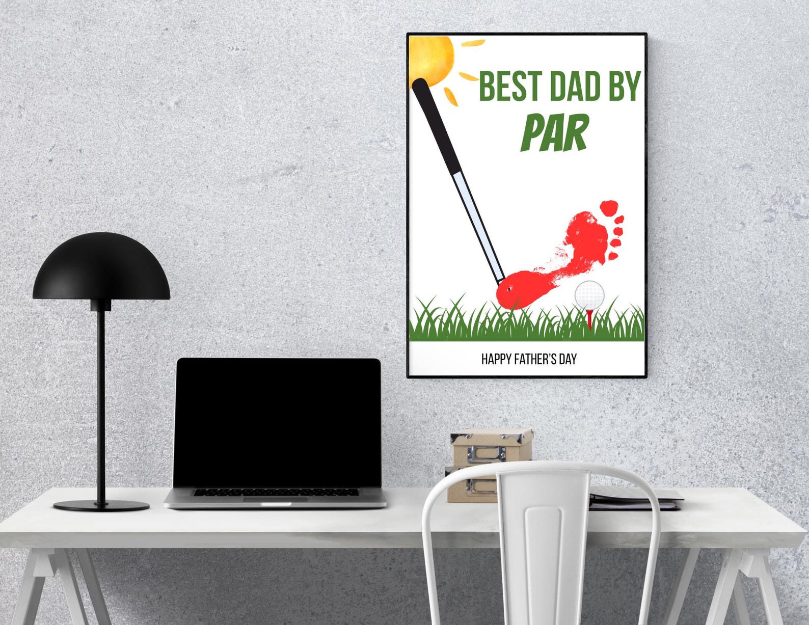 Father's Day Golf Footprint Printable - Etsy