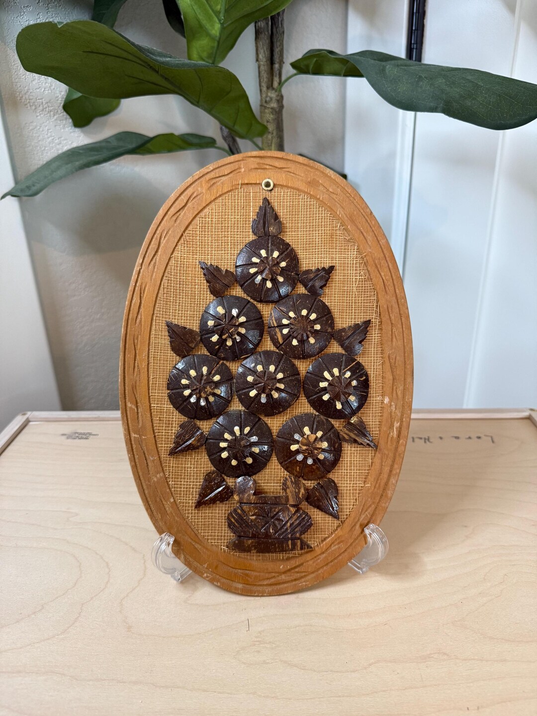 Vintage Coconut Shell Art Wall Hanging - Etsy