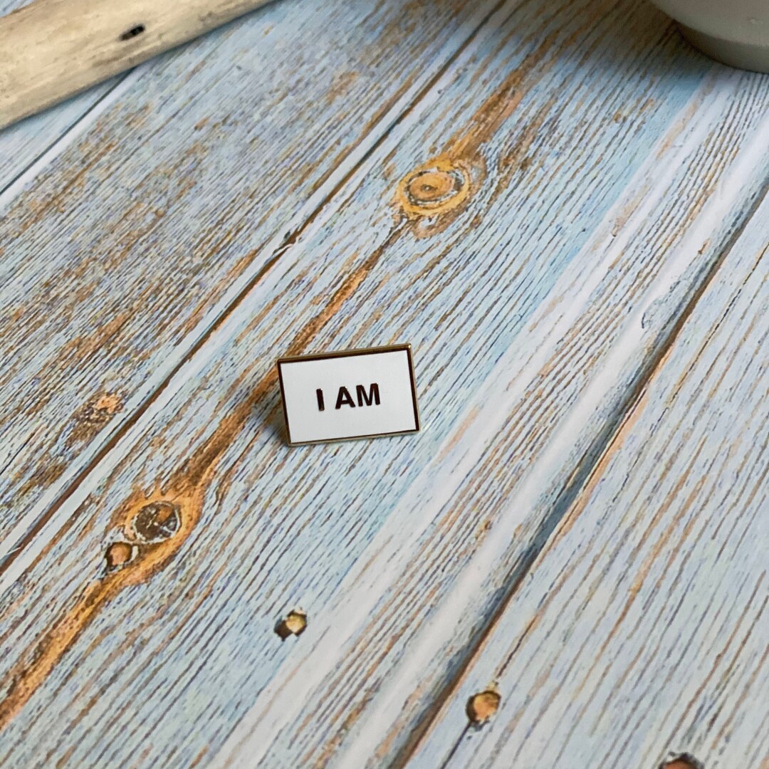 I AM White Gold Hard Enamel Pin | I AM SERIES - Etsy