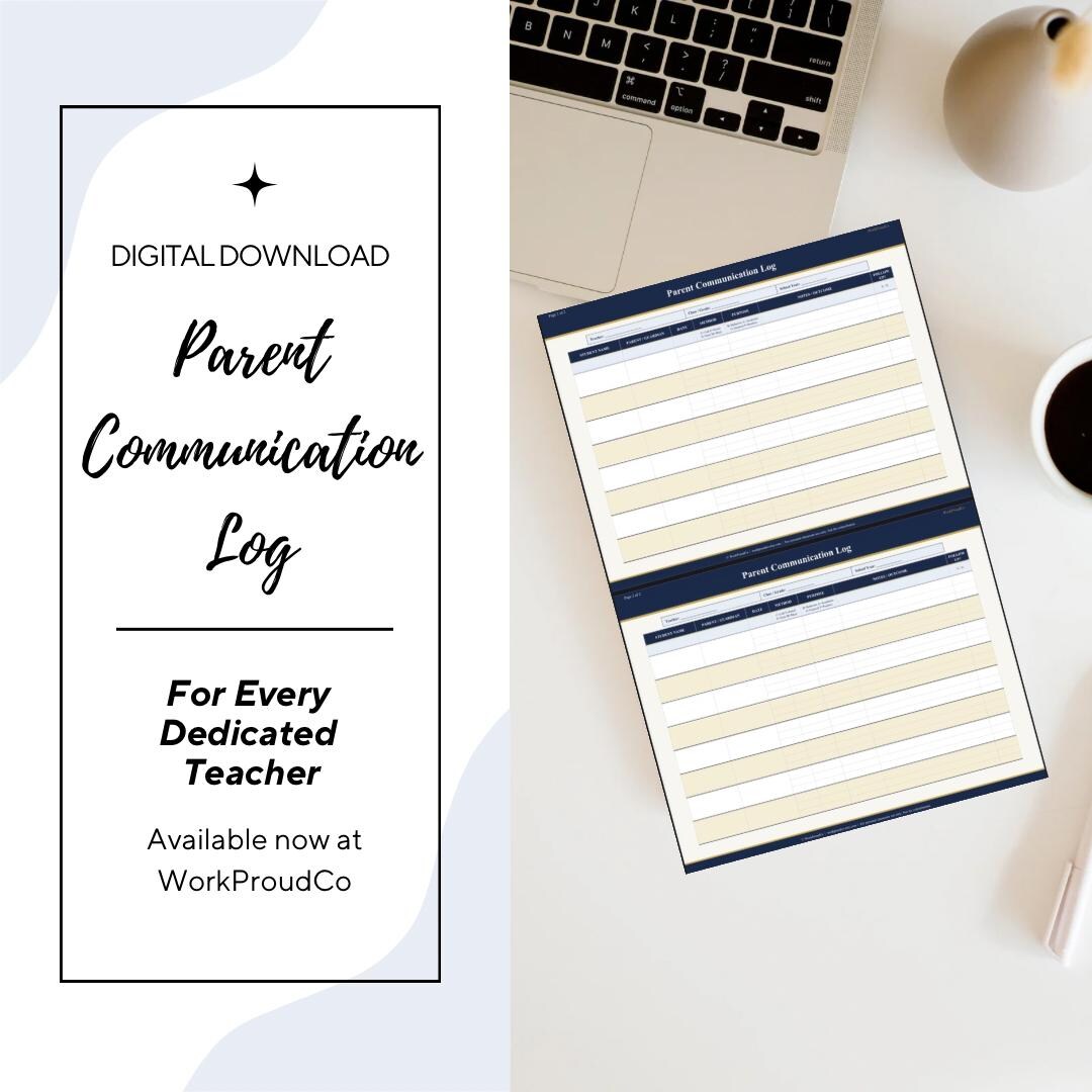 Parent Communication Log Template | Teacher Planner Printable ...