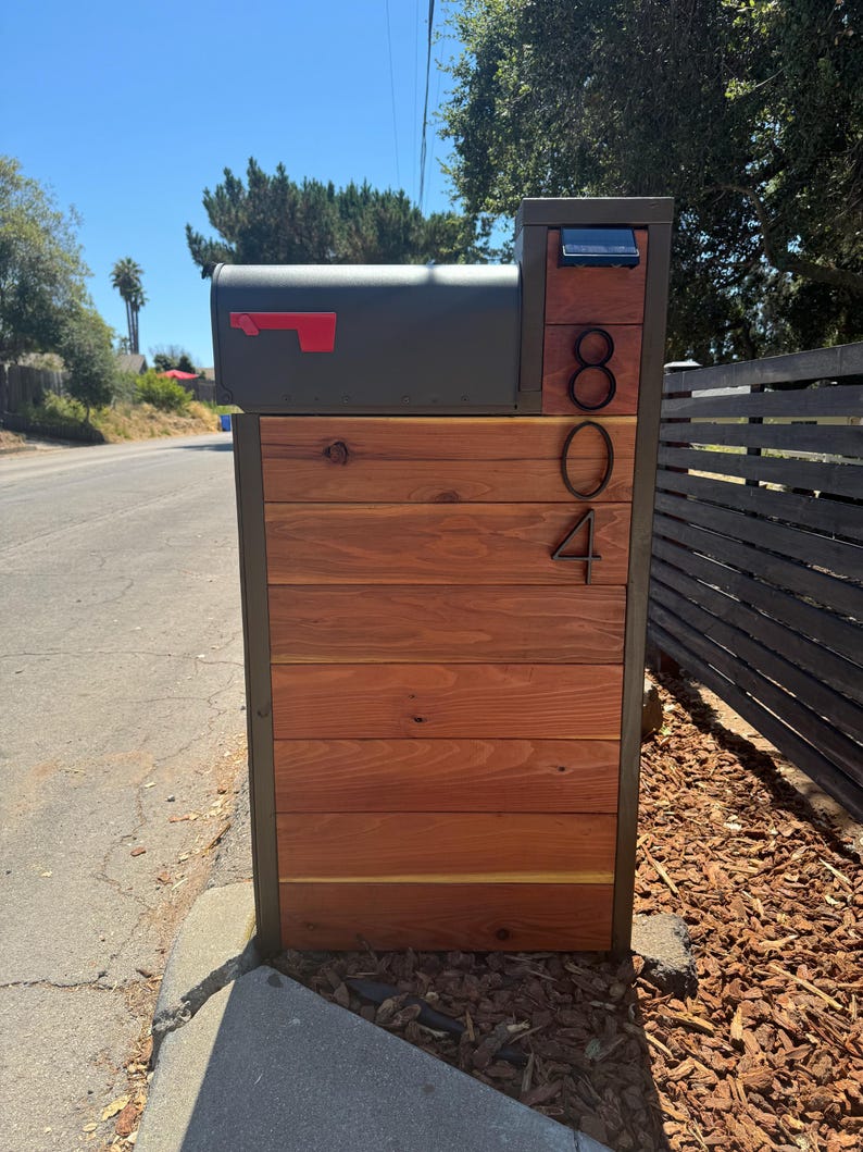 Modern Redwood Mailbox – DIY Plans | Step-by-step PDF Build Guide - Etsy