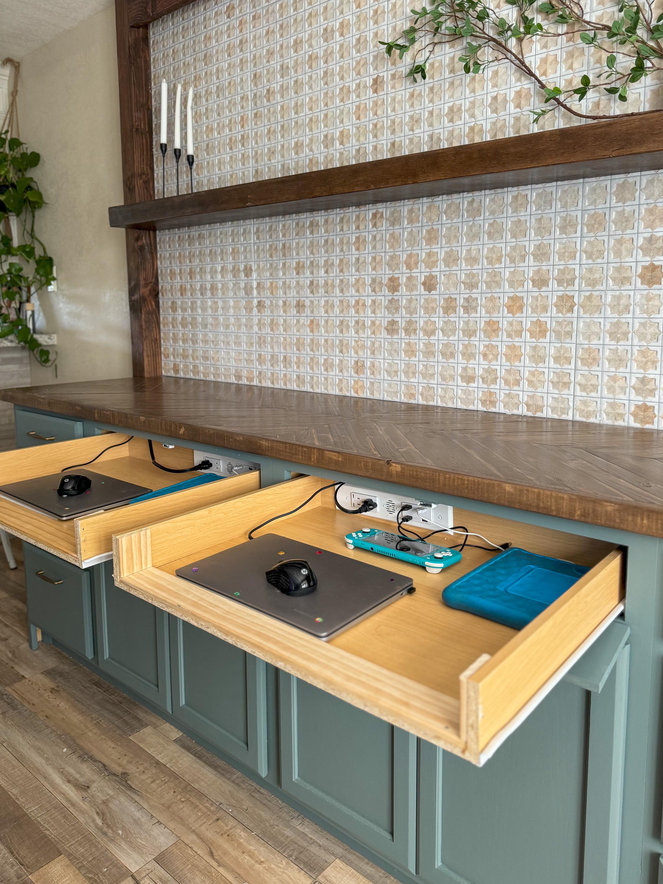 Hidden Desk Built-in Buffet – PDF Build Plans for Discrete Pull-out ...