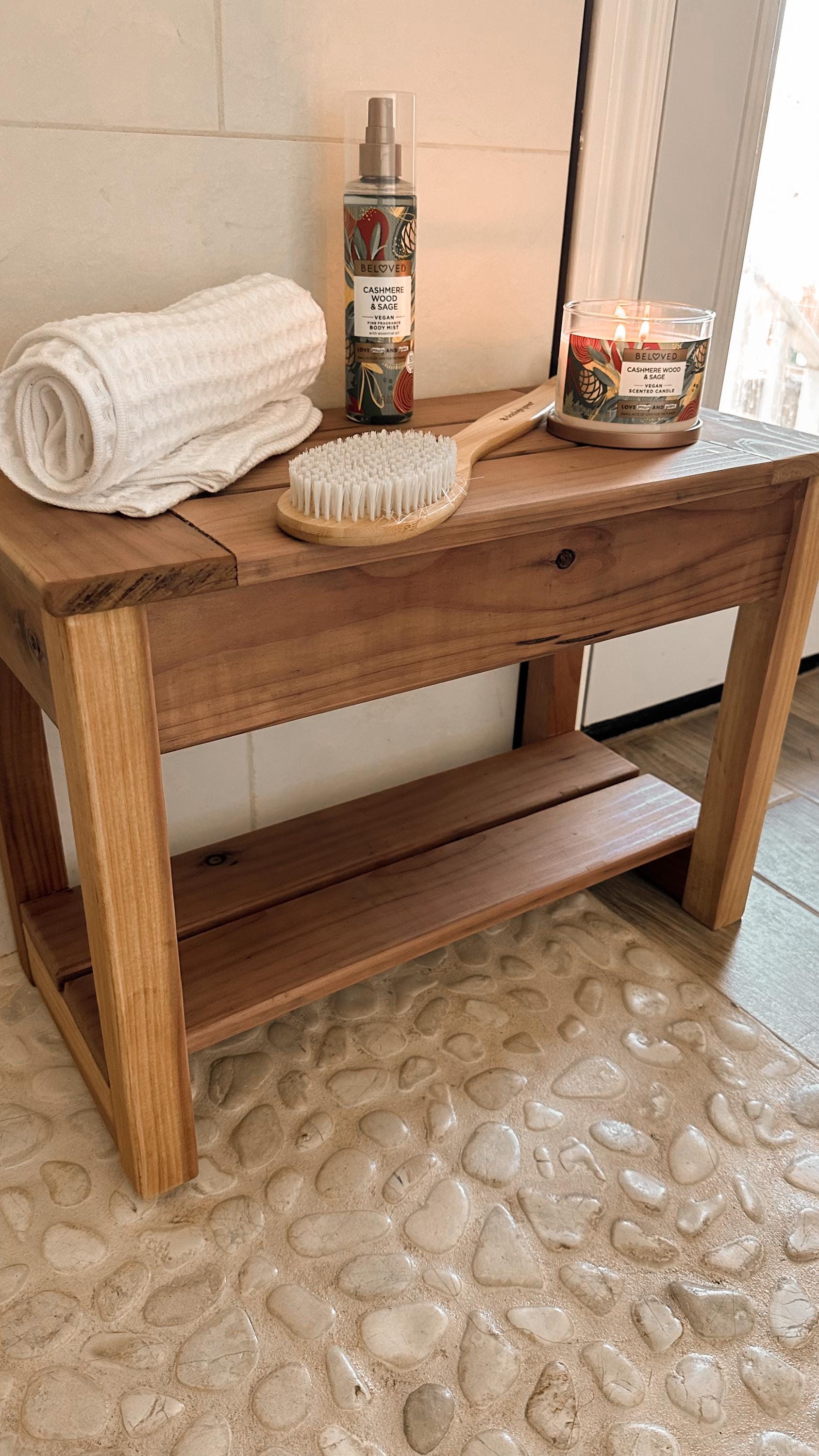 Redwood Shower Bench Woodworking Plans | DIY Spa Bench (PDF Pattern) - Etsy