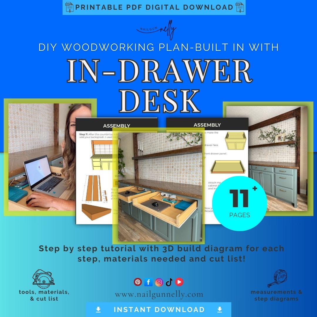 Hidden Desk Built-in Buffet – PDF Build Plans for Discrete Pull-out ...