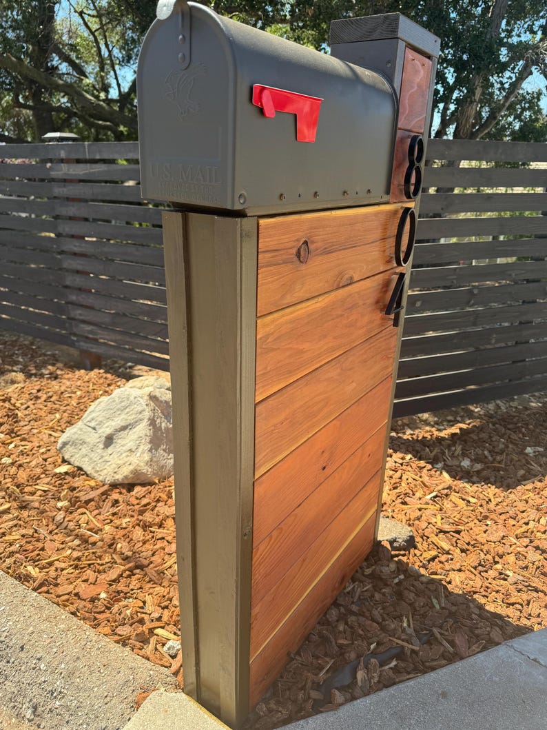 Modern Redwood Mailbox – DIY Plans | Step-by-step PDF Build Guide - Etsy