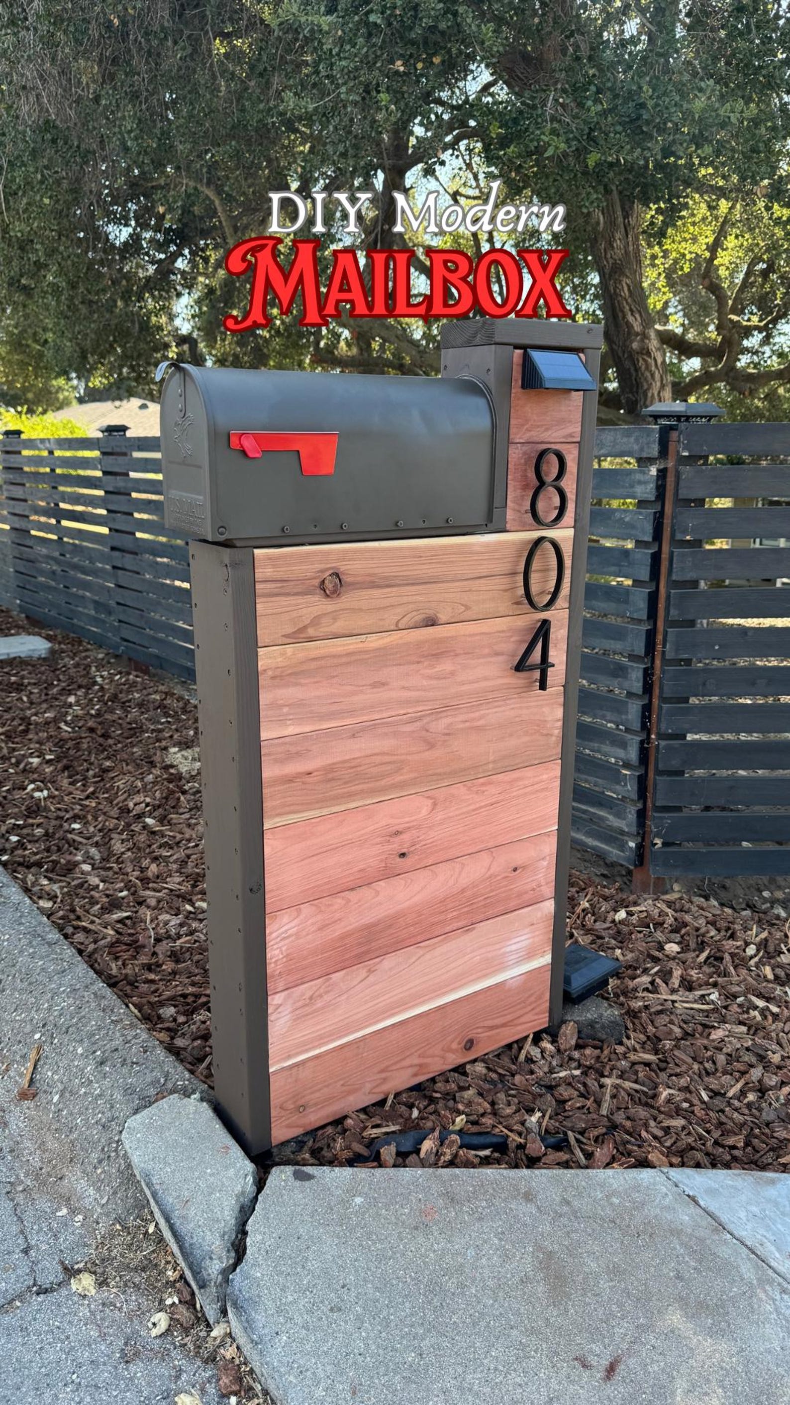 Modern Redwood Mailbox – DIY Plans | Step-by-step PDF Build Guide - Etsy