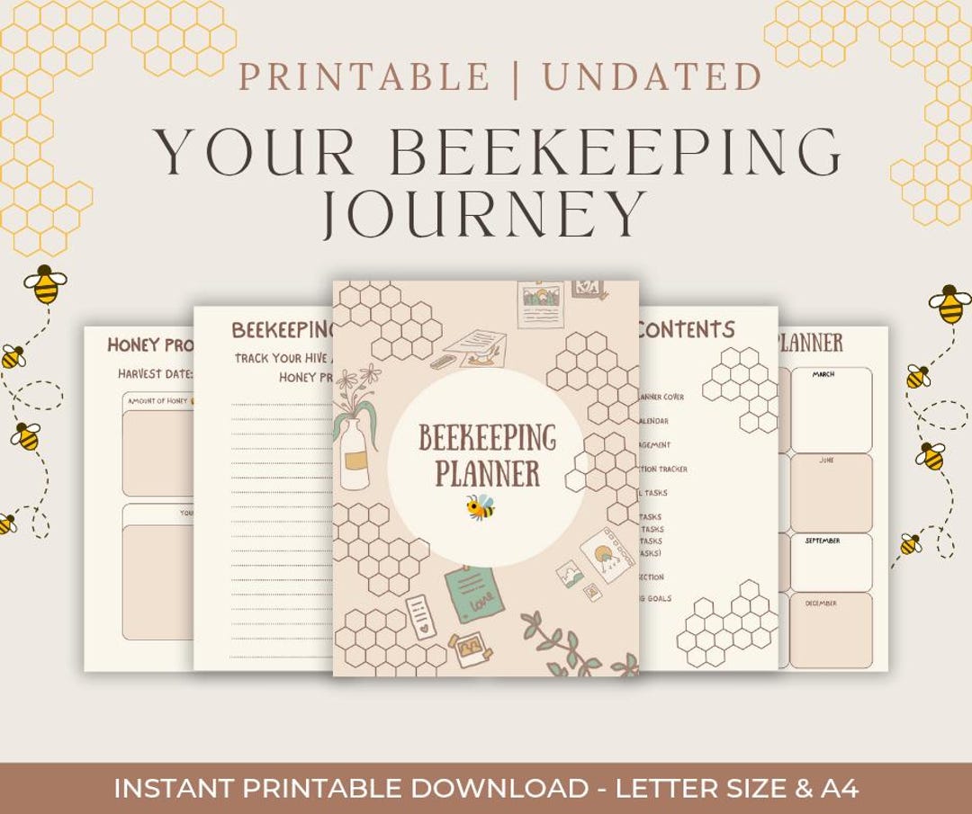 Beekeeping Planner Printable | Hive Management Log PDF | Beekeeper ...