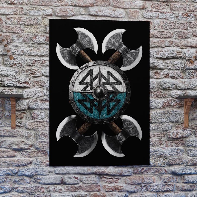Viking Norse Mythology Digital Download Poster - Norse Gods/deity ...