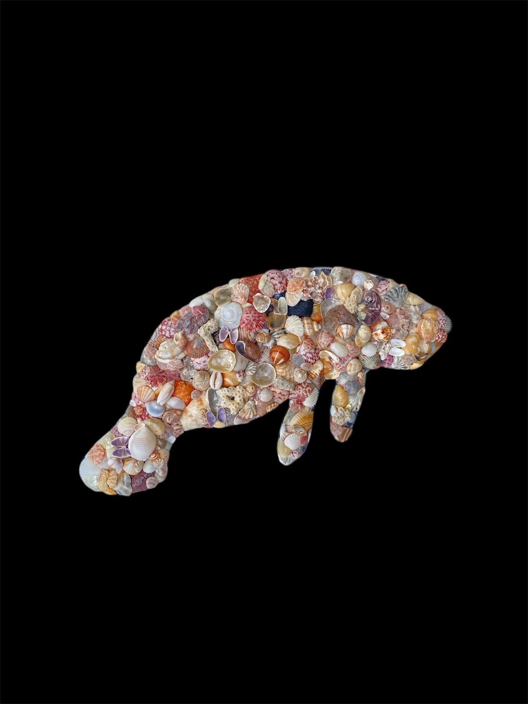 Handmade Seashell Manatee Wall Art- Coastal Beach Decor - Etsy