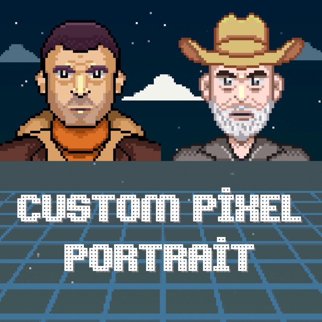 Pixel Art Custom Portrait | Retro 8-bit Avatar Designs for Social Media ...