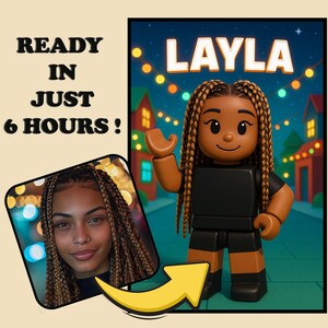 Custom Roblox Character Portrait , Turn Your Into a Roblox Character ...