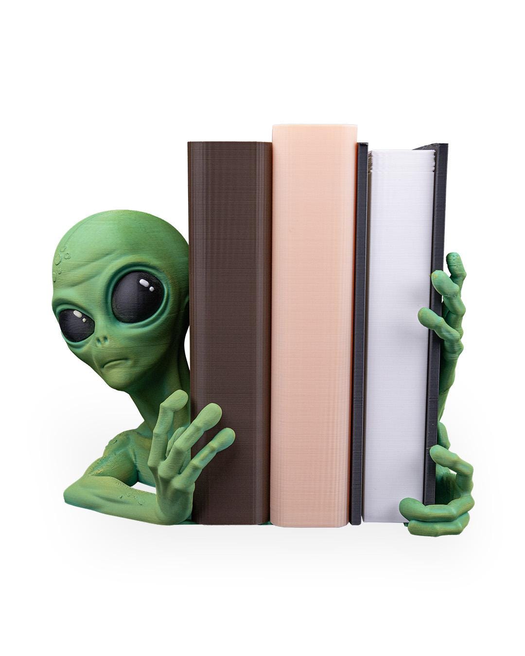 Retro 3D Printed Shelf Invader Figurine Bookend - Perfect for Gamers ...