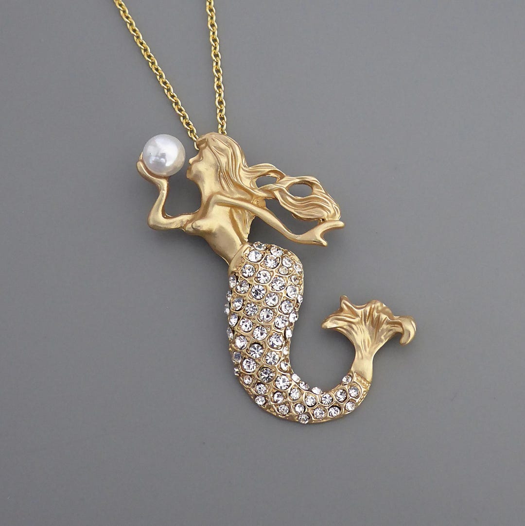 Vintage Jewelry - Mermaid Necklace - Vintage Inspired Jewelry - Mermaid ...