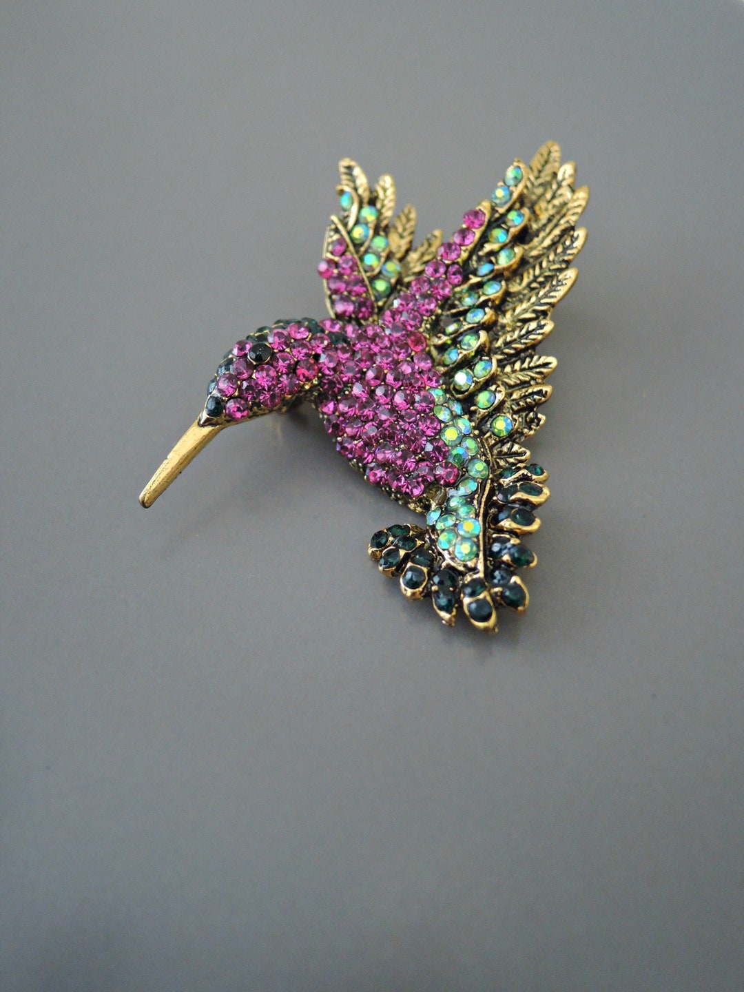 Vintage Jewelry Vintage Inspired Brooch Crystal Statement - Etsy