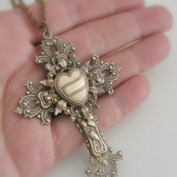 Vintage Cross Necklace - Etsy