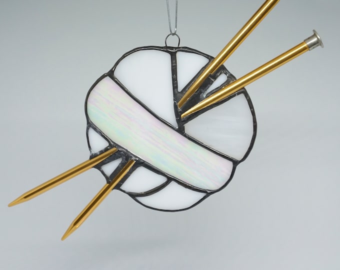 Stained Glass Ball of Yarn, Yarn Balls, Sun Catcher, Knitting Sun ...