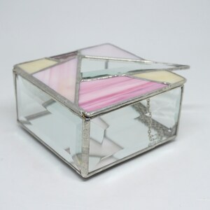 Pink and Tan Stained Glass Box Stained Glass Jewelry Box - Etsy