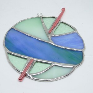 Stained Glass Ball of Yarn Stained Glass Sun Catcher Crochet - Etsy