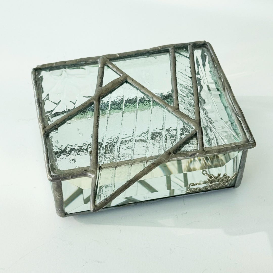 Stained Glass Box, Stained Glass Jewelry Box, Contemporary Glass Box ...