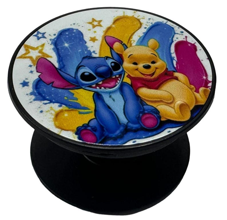 Stitch & Lilo, Angel, Pooh, Mickey Mouse Pop up Socket Phone Grip - Etsy