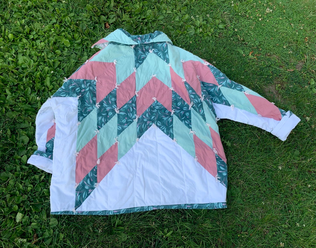 Quilt Coat Star Quilt Coat Quilted Jacket Owl Print Quilt - Etsy