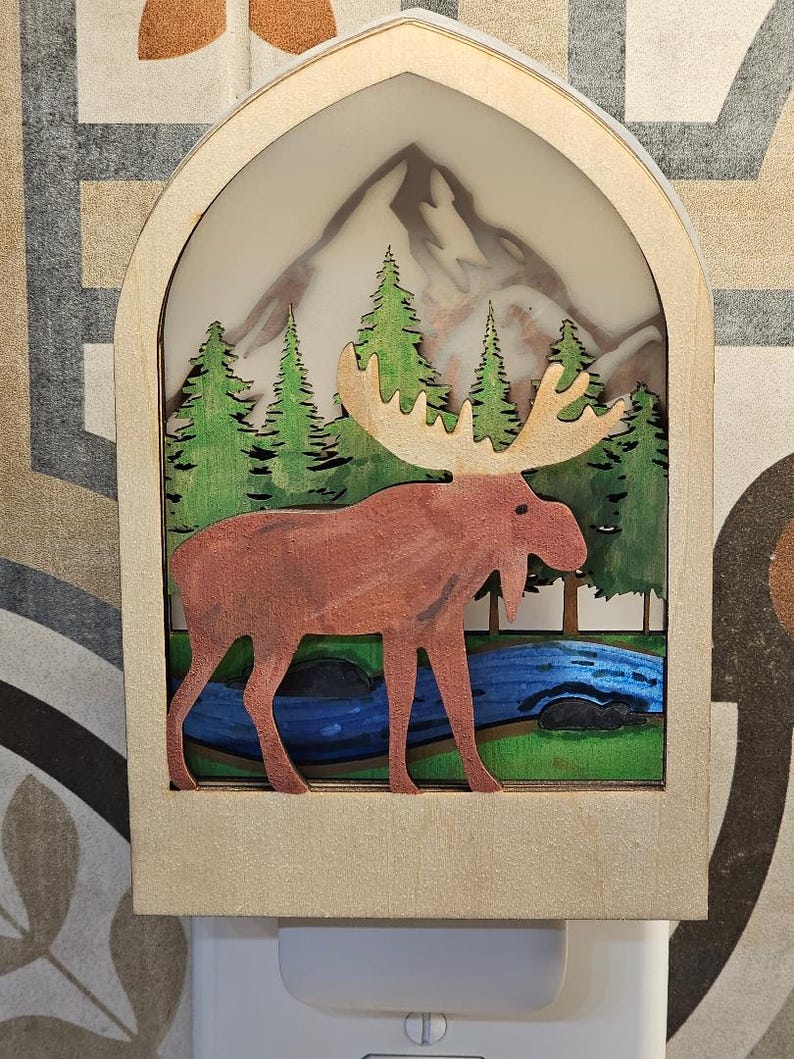 Moose Night Light Digital File - Etsy