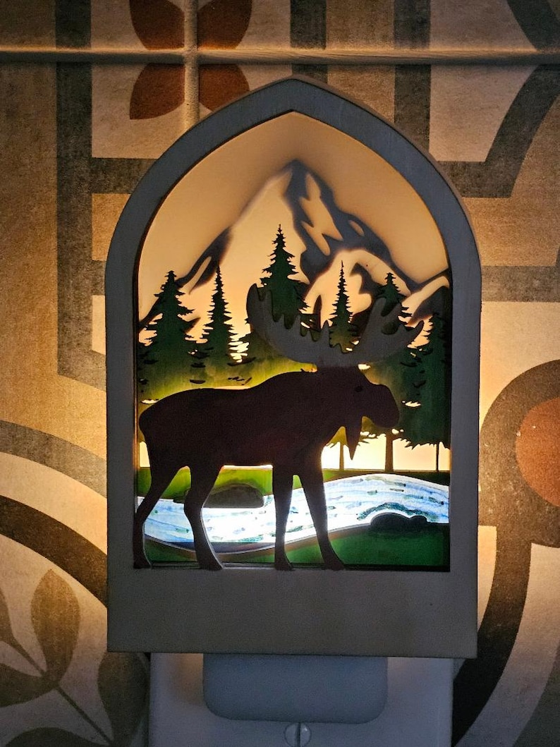 Moose Night Light Digital File - Etsy