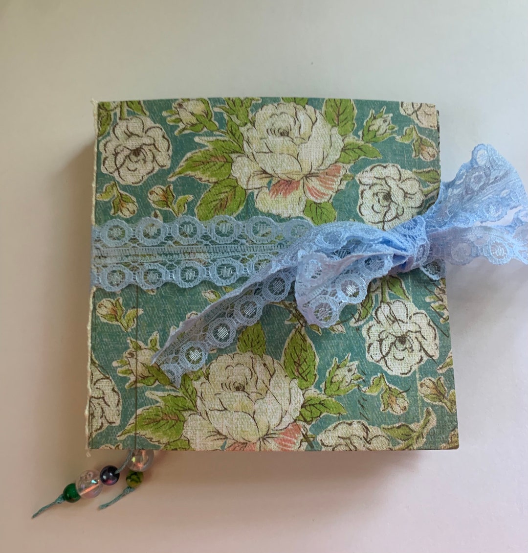 Junk Journal Blue Journal Green Journal Handmade Journal Writing ...