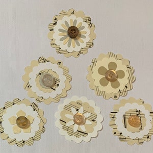 Junk Journal Flowers Die Cuts Die Cut Layered Paper Flowers Flower ...