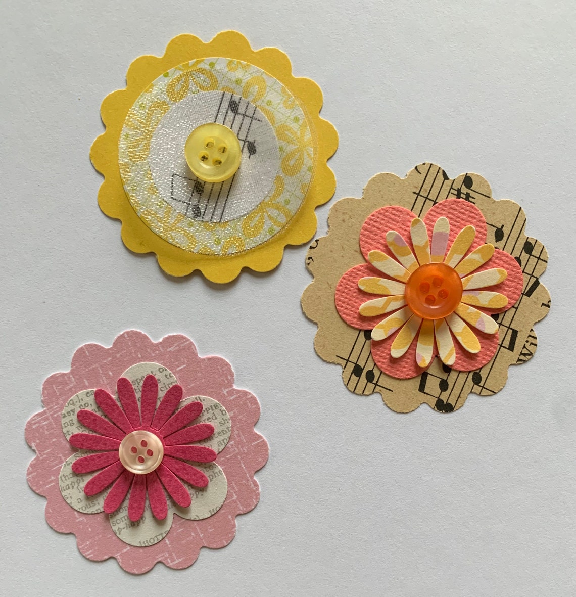 Flower Die Cuts Die Cuts Layered Paper Flowers Flower | Etsy