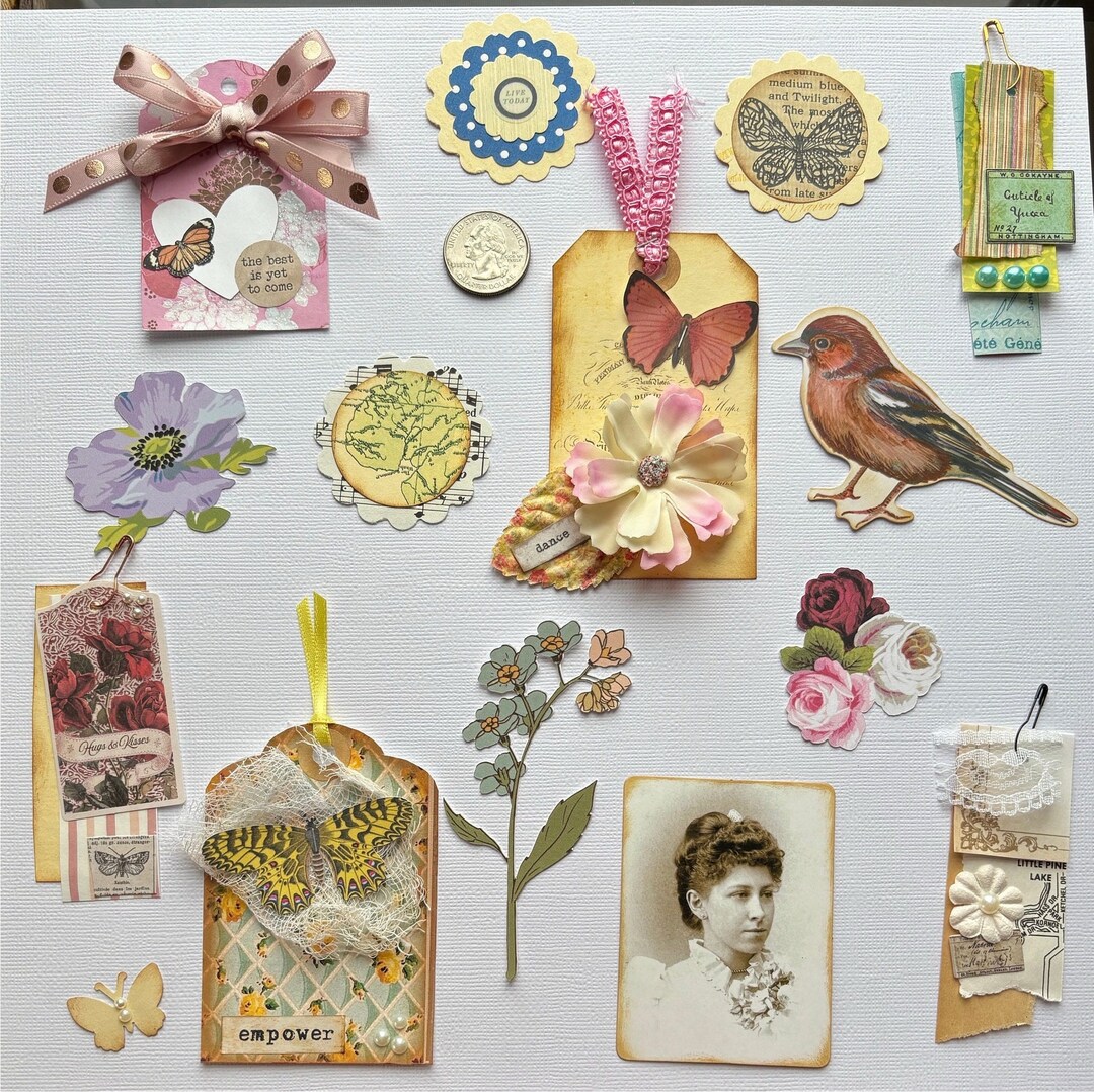 Junk Journal Embellishments Scrapbook Kit Ephemera Scrapbook Supplies ...