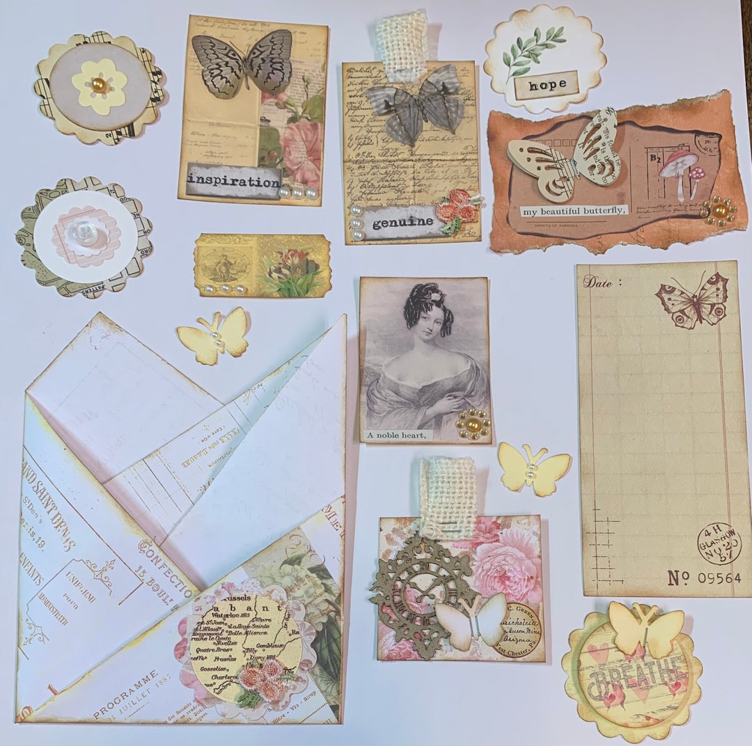Junk Journal Embellishments Scrapbook Kit Ephemera Scrapbook Clusters ...