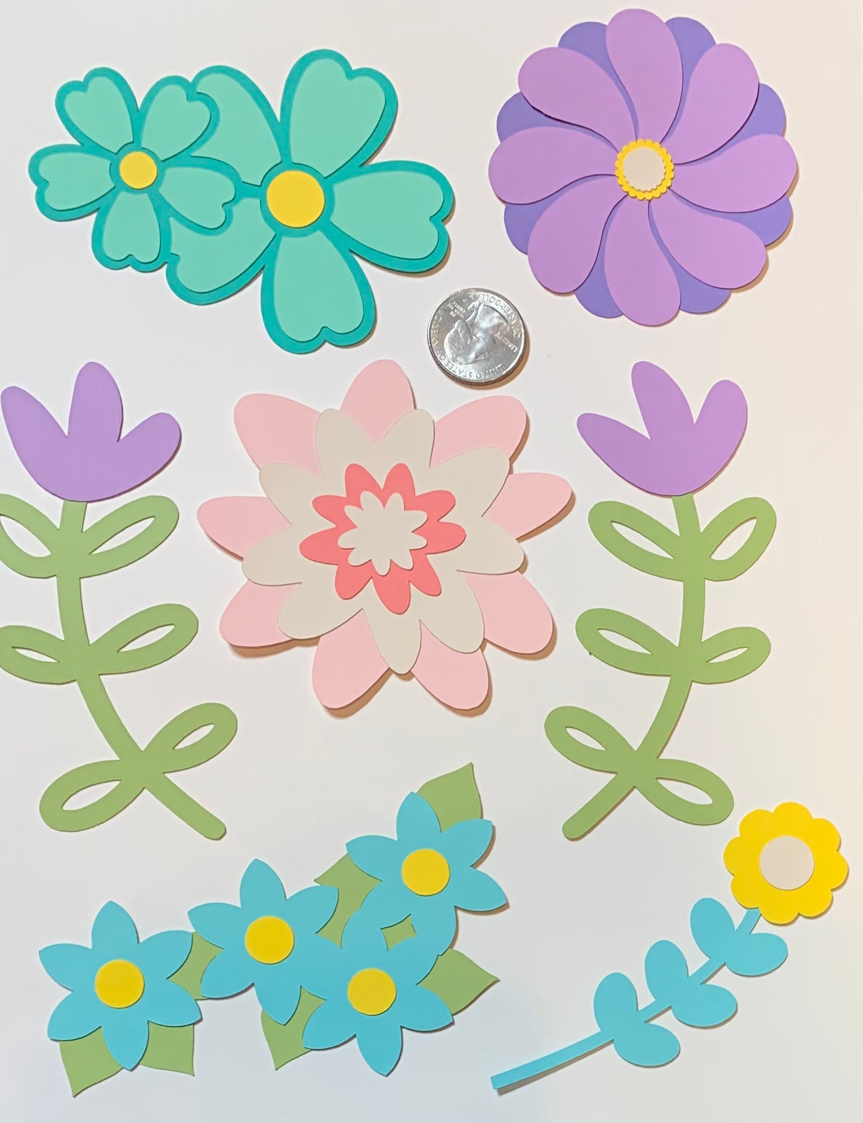 Die Cut Flowers, Die Cut, Flower Die Cuts, Scrapbook Die Cuts ...