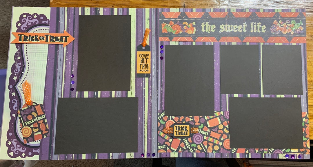 Halloween Scrapbook Layouts 12 X 12 Halloween Pages, Scrapbook Layout ...