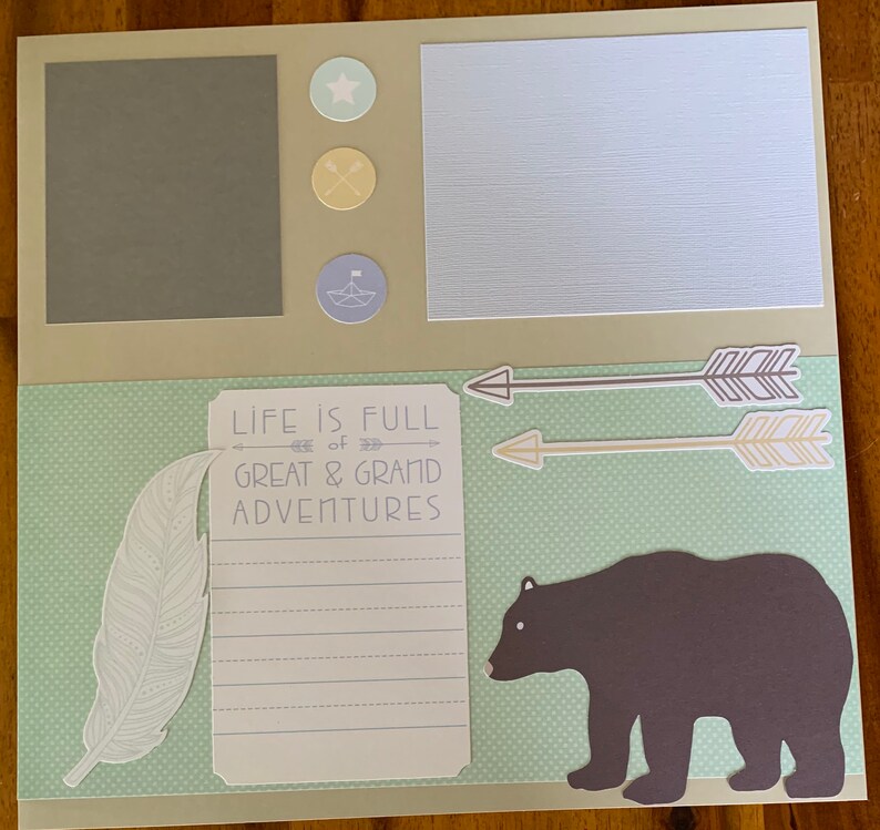 Pre Made Scrapbook Pages, Baby Boy Scrapbook Pages, Scrapbook Layout ...