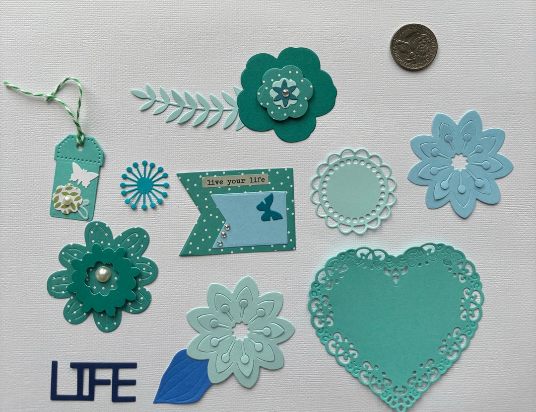 Die Cuts Scrapbook Die Cuts Junk Journal Embellishments Paper Flowers ...