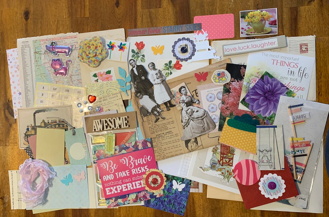 Junk Journal Scrapbook Embellishments Kit Scrapbook Supplies - Etsy