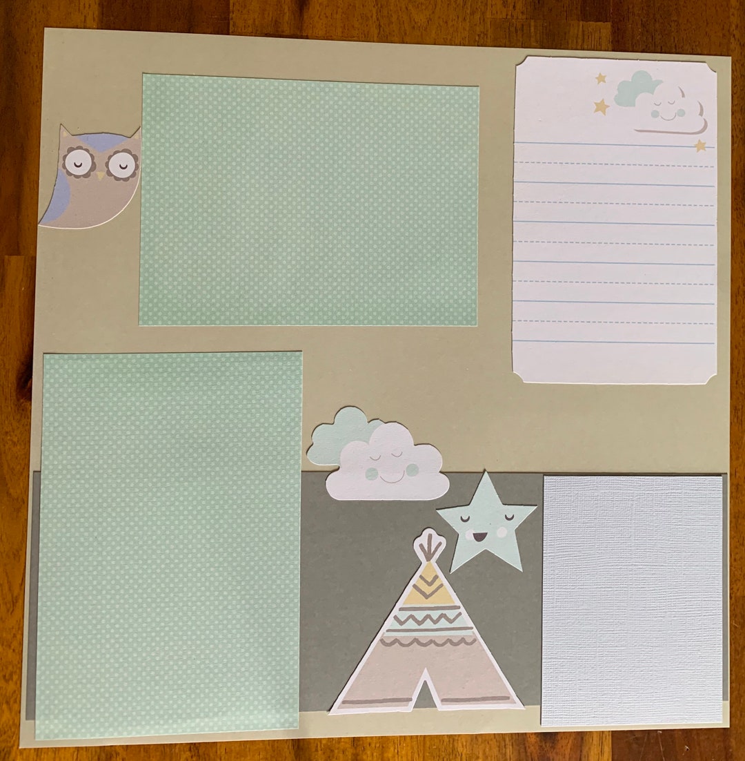 Pre Made Scrapbook Pages, Baby Boy Scrapbook Pages, Scrapbook Layout ...