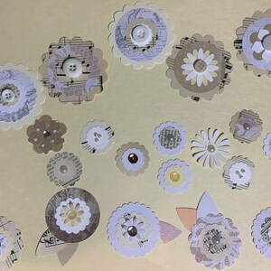 Junk Journal Flowers Die Cuts Die Cut Layered Paper Flowers Flower ...