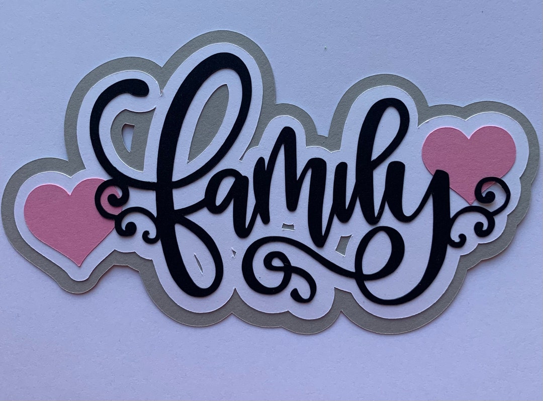 Family Die Cut Title Scrapbook Supplies Scrapbook Title Die Cut Title ...