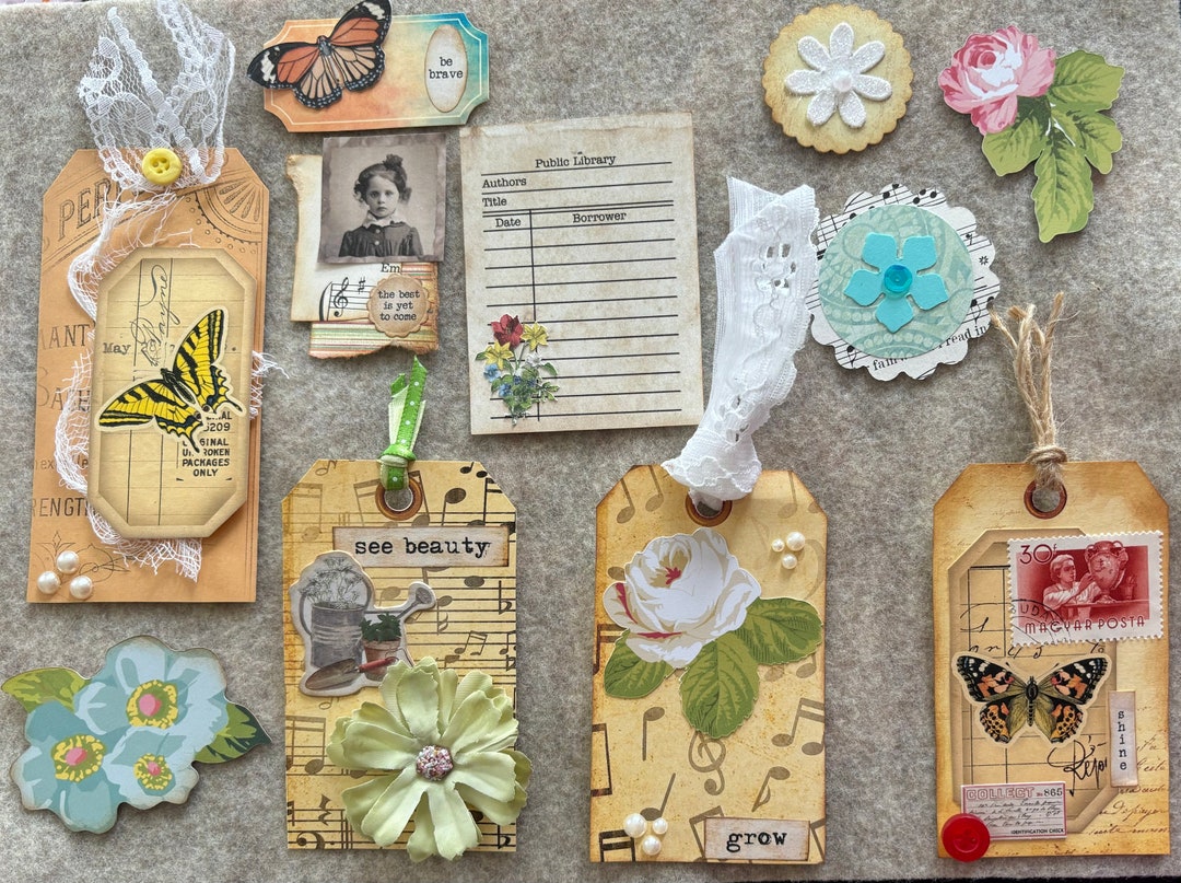 Junk Journal Embellishments Scrapbook Kit Ephemera Scrapbook Supplies ...