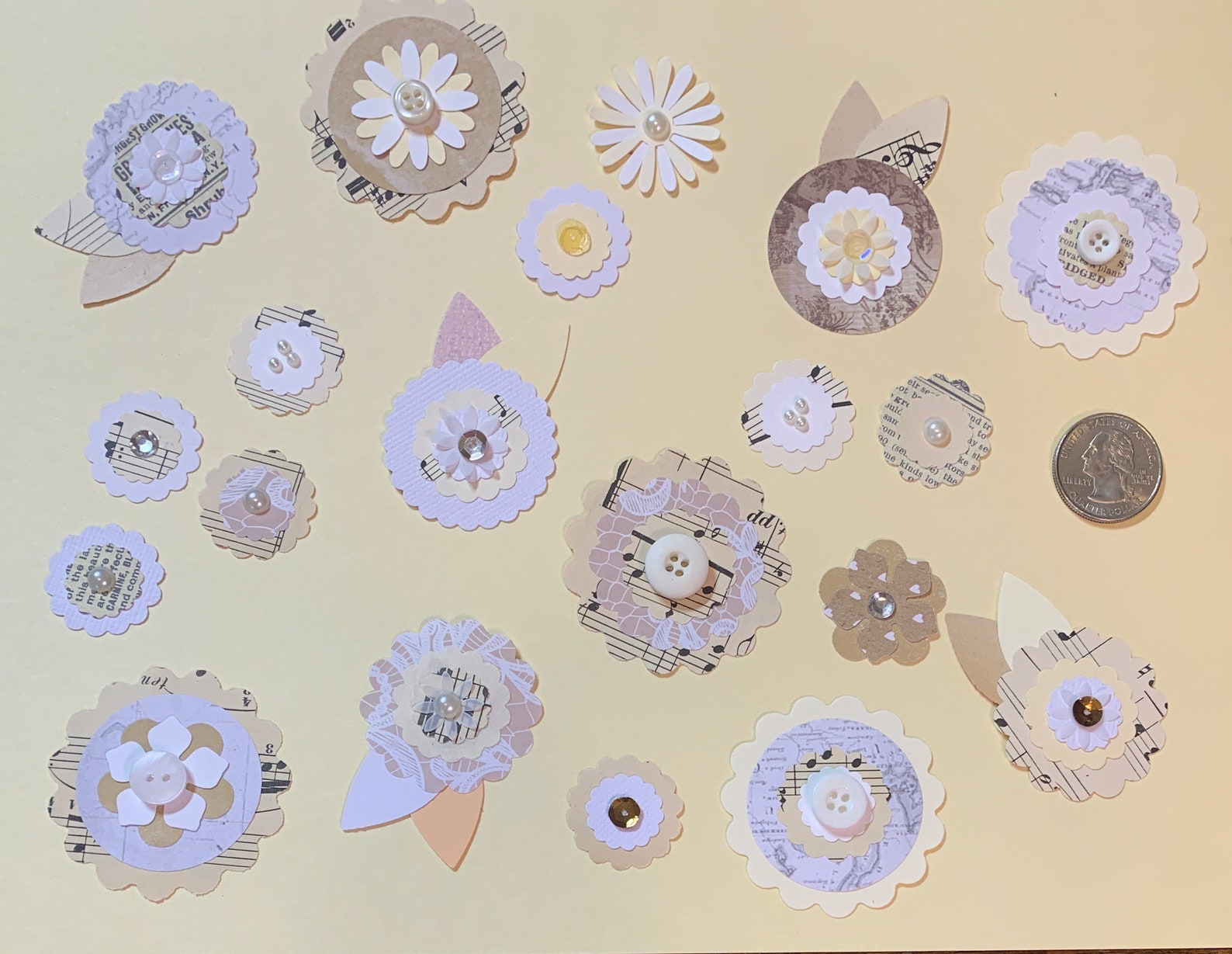 Junk Journal Flowers Die Cuts Die Cut Layered Paper Flowers Flower ...