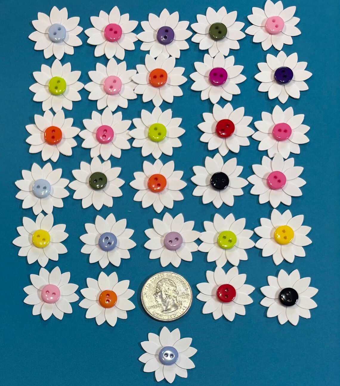 Die Cut Daisies, Paper Daisies, Die Cuts, Handmade Embellishments, Die ...