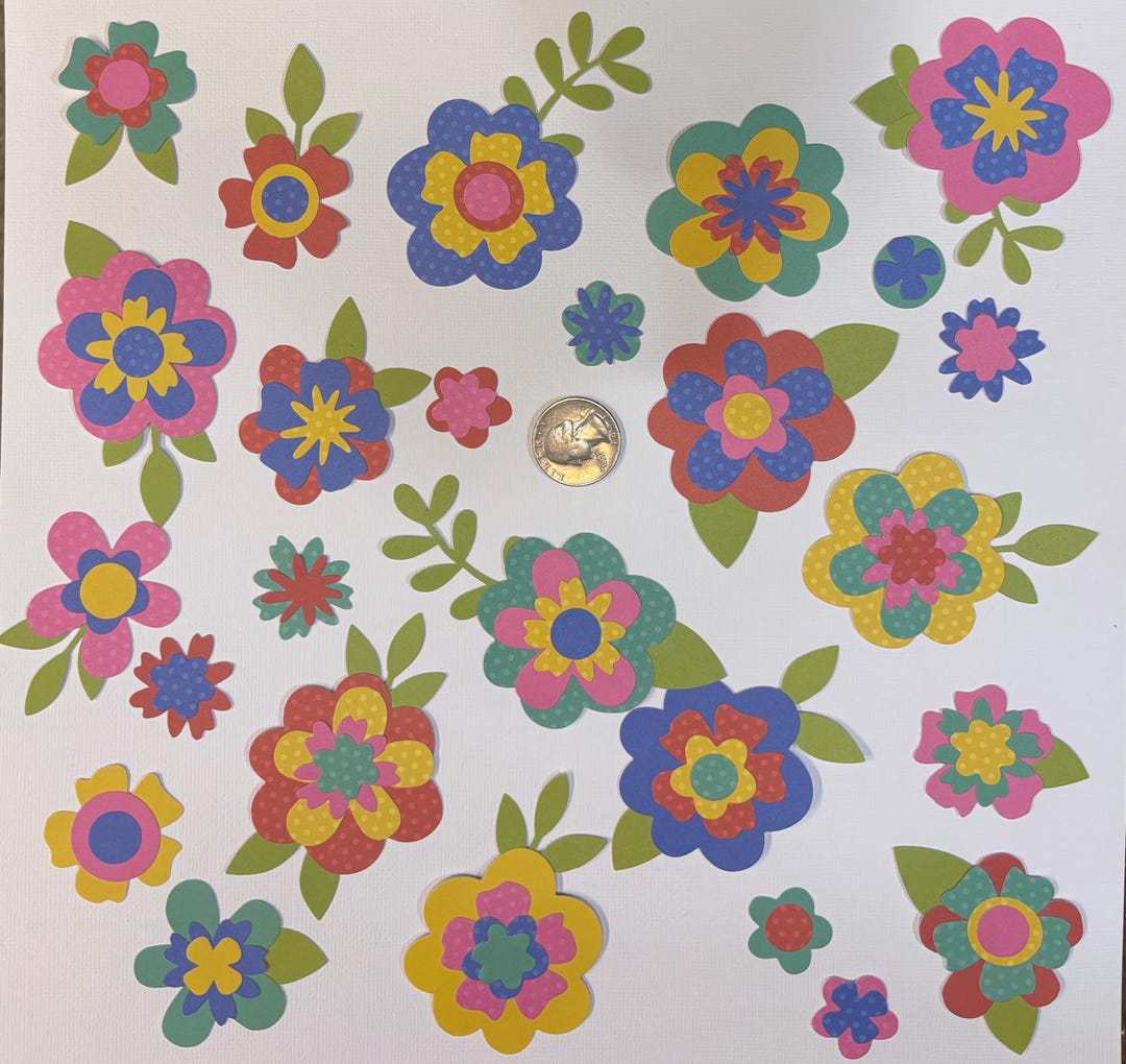 Die Cut Flowers, Die Cut, Flower Die Cuts, Scrapbook Die Cuts ...