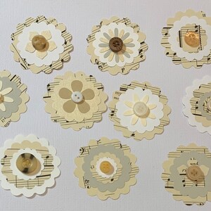 Junk Journal Flowers Die Cuts Die Cut Layered Paper Flowers Flower ...