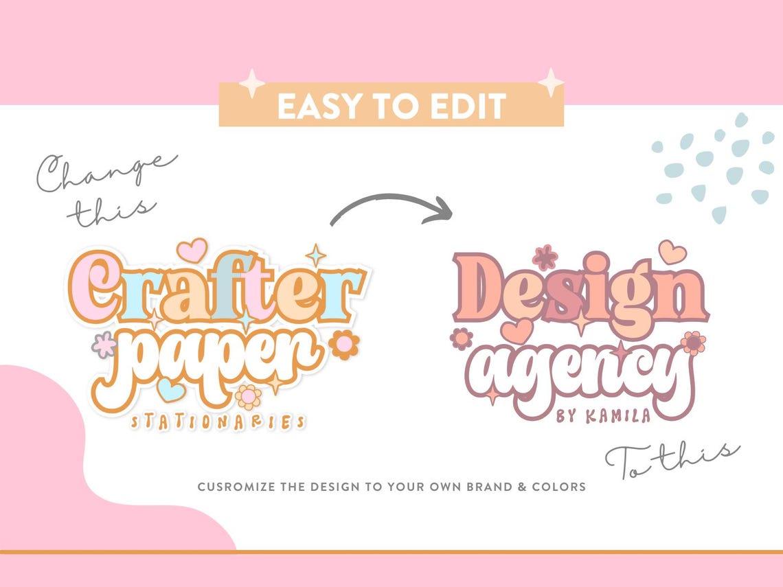 Craft Logo Design Template Canva, Logo for Crafting, Editable Logo ...