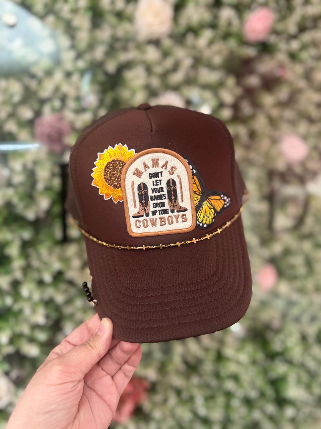 Western Trucker Hat Brown Hat Don’t Raise A Cowboy Trucker Hat Custom ...