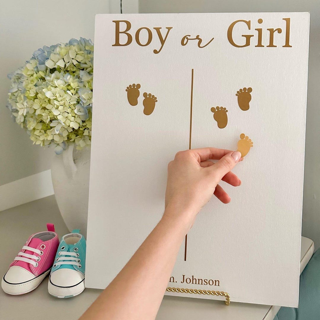 Gender Reveal Voting Board: Baby Shower Prediction Game - Etsy