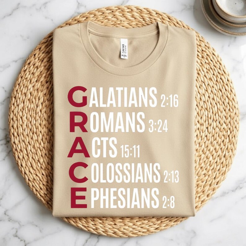 Grace Acrostic Christian Shirt, Bible Verse T-shirt, Faith Scripture ...